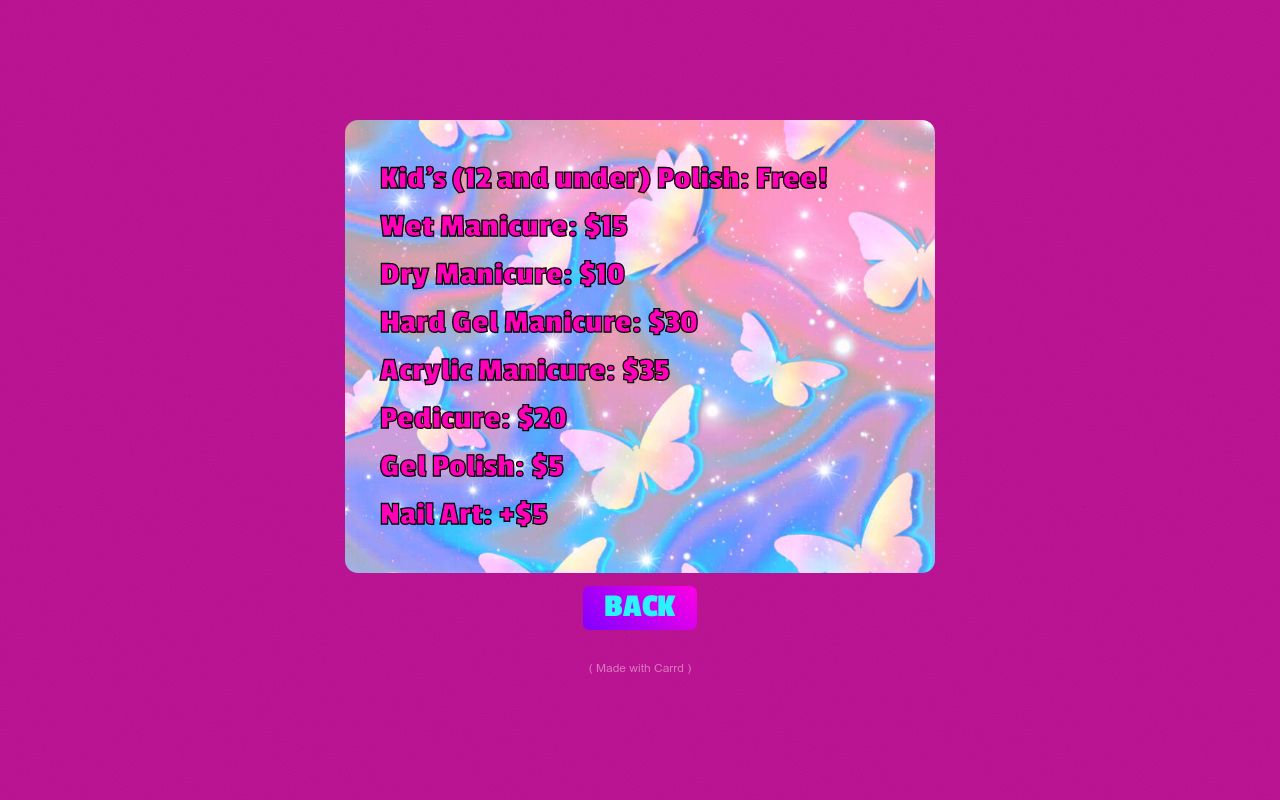 Momo's Custom Claws Prices